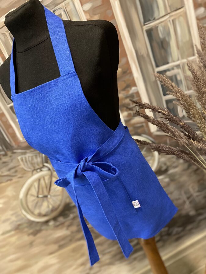 Zils lina priekšauts bērniem - Bērniem - MiPe Design | Veikals